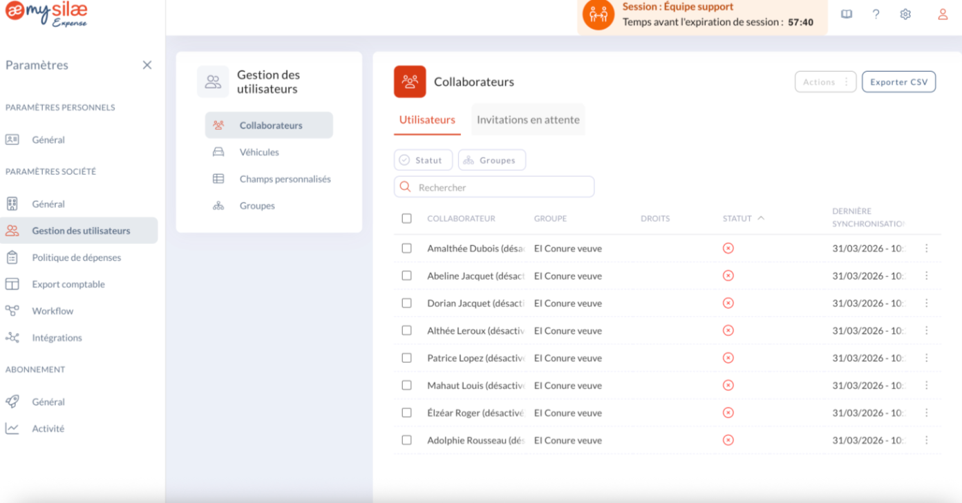 4/ Activer le module Notes de frais – mySilae Expense
